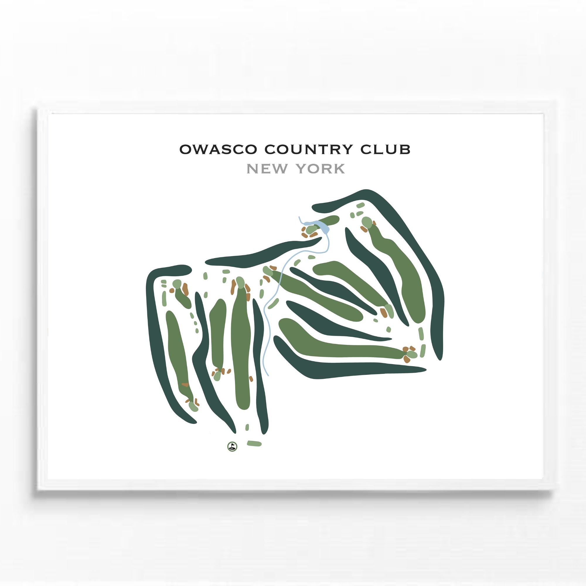 Owasco Country Club, NY | Golf Course Map, Golf Map, Golfer Gift for ...