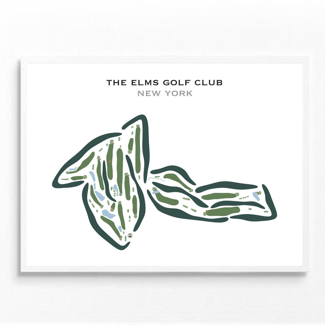 The Elms Golf Club, NY | Golf Course Map, Golf Map, Golfer Gift for Him ...