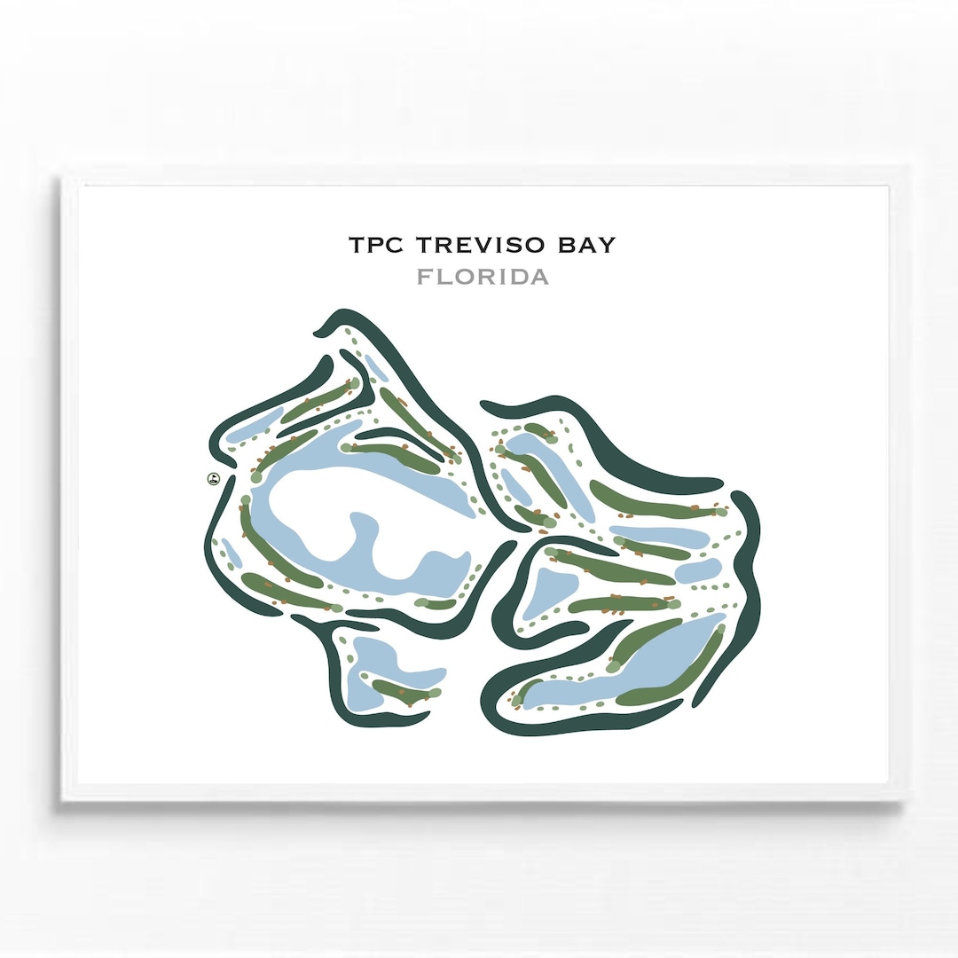 TPC Treviso Bay, Florida | Golf Course Map, Golf Map, Golfer Gift for ...