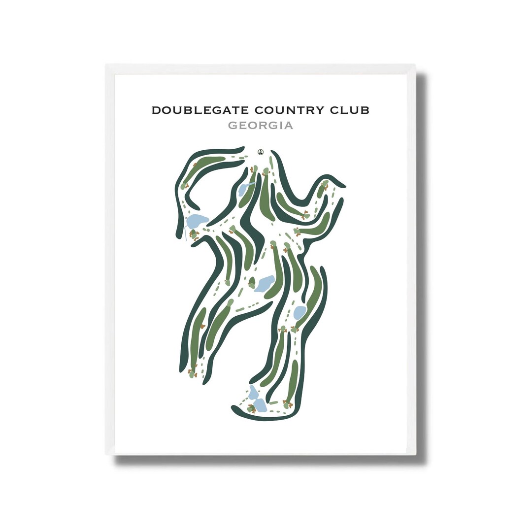 Doublegate Country Club, GA | Golf Course Map, Golf Map, Golfer Gift ...