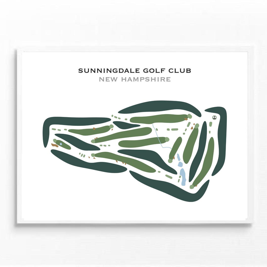Sunningdale Golf Club, NH | Golf Course Map, Golf Map, Golfer Gift for ...