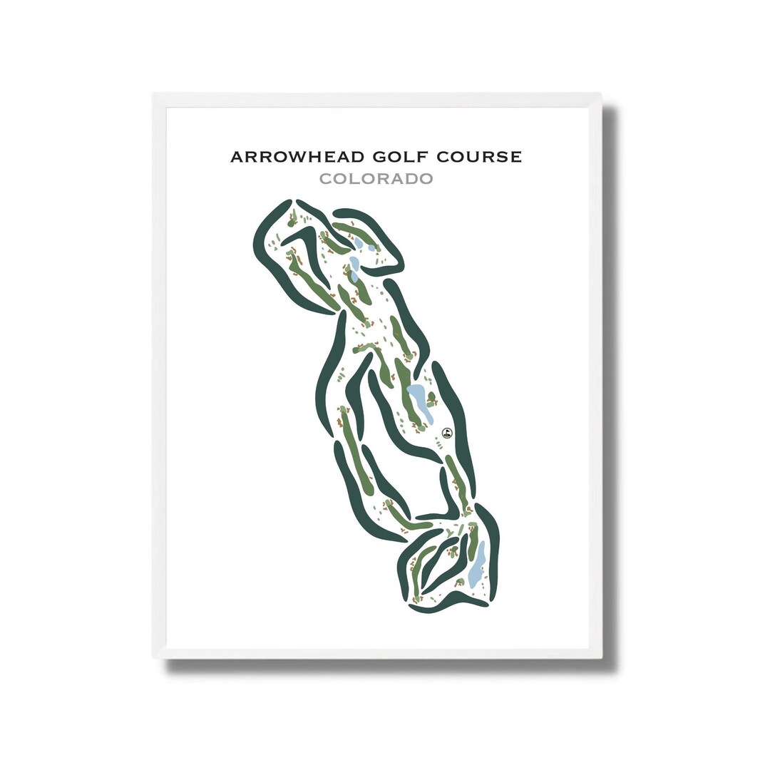 Arrowhead Golf Course, CO | Golf Course Map, Golf Map, Golfer Gift for ...
