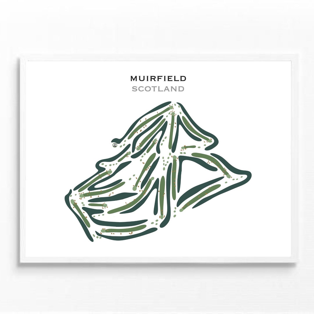 Muirfield, Scotland | Golf Course Map, Golf Map, Golfer Gift for Him ...