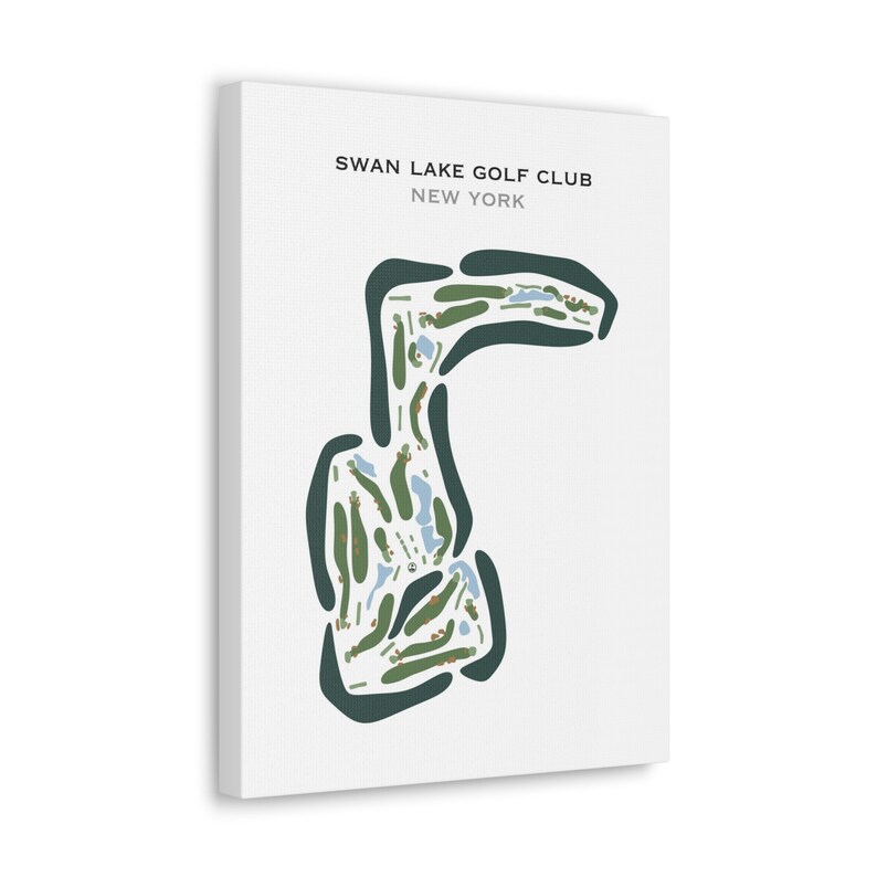 Swan Lake Golf Club, NY | Golf Course Map, Golf Map, Golfer Gift for ...