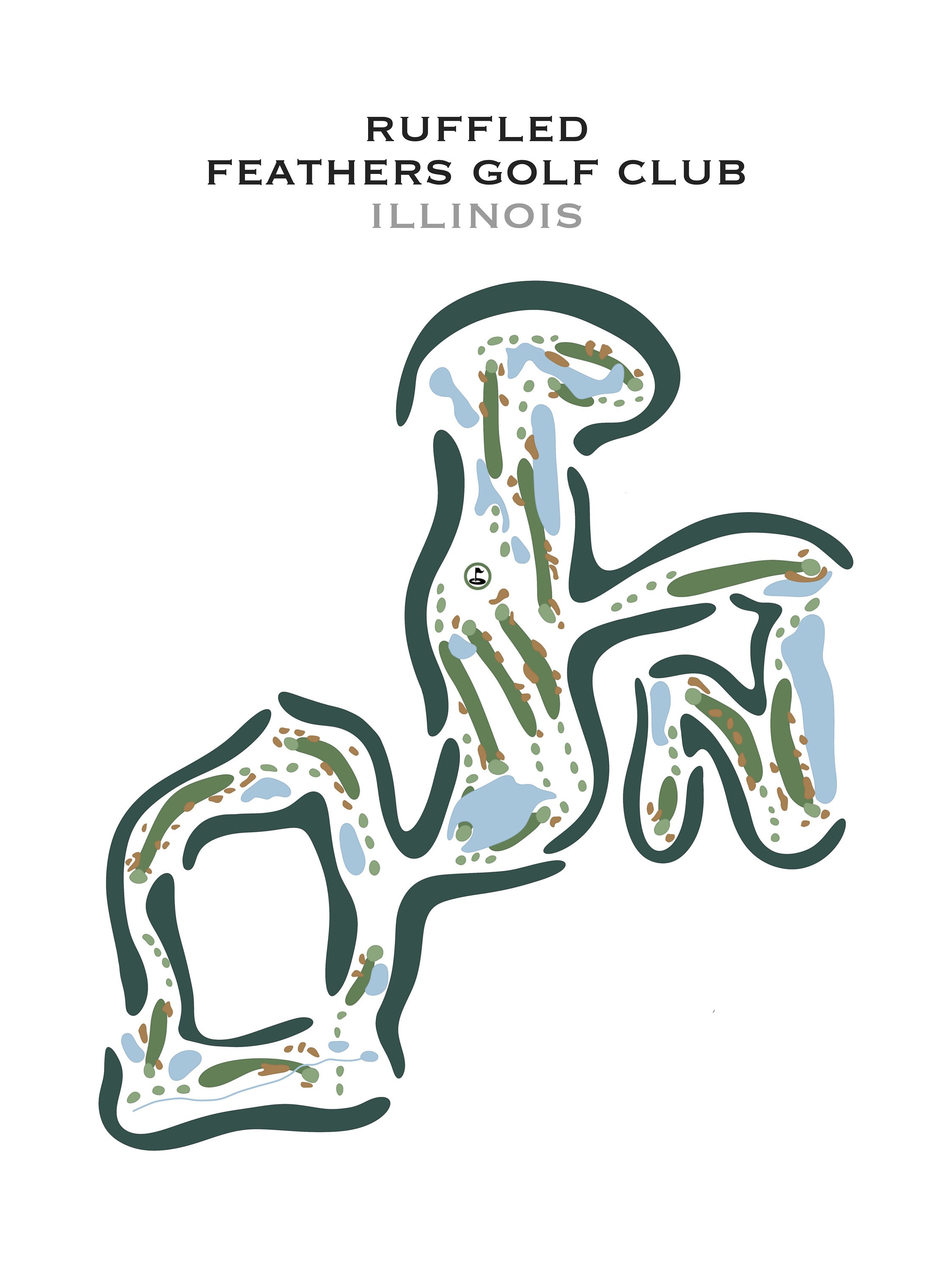 Ruffled Feathers Golf Club Ilgolf Course Map Home Decor - Etsy