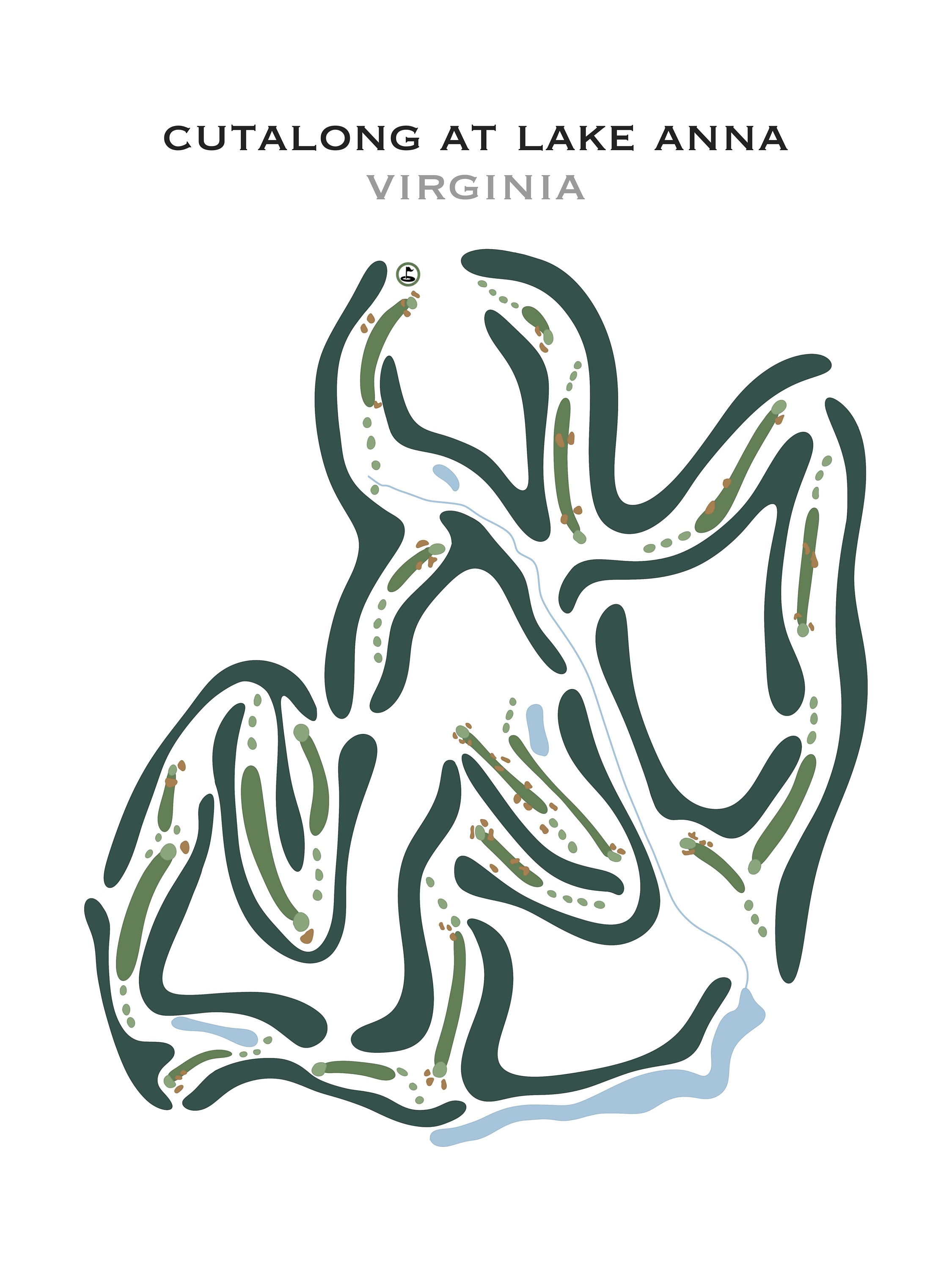 Cutalong at Lake Anna VA Golf Course Map Home Decor - Etsy