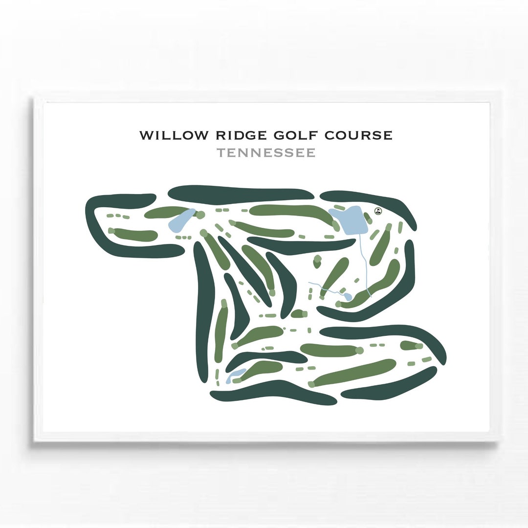 Willow Ridge Golf Course, TN | Golf Course Map, Golf Map, Golfer Gift ...