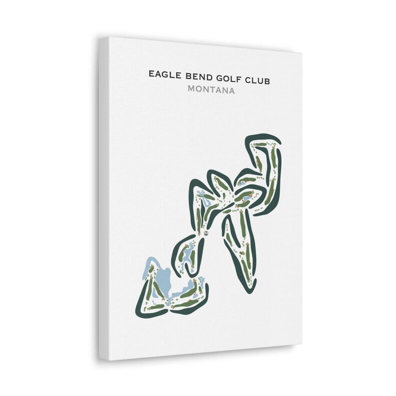 Eagle Bend Golf Club, MT Golf Course Map Wall Art, Golf Map Decor, Golf ...