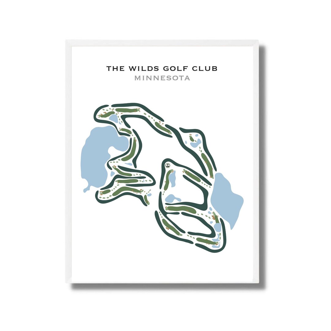 The Wilds Golf Club, MN | Golf Course Map, Golf Map, Golfer Gift for ...