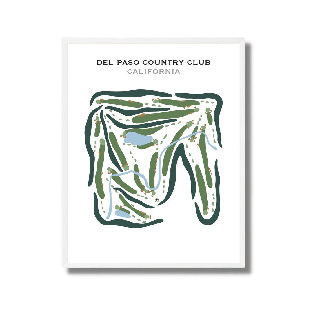 Del Paso Country Club, CA | Golf Course Map, Golf Map, Golfer Gift for ...
