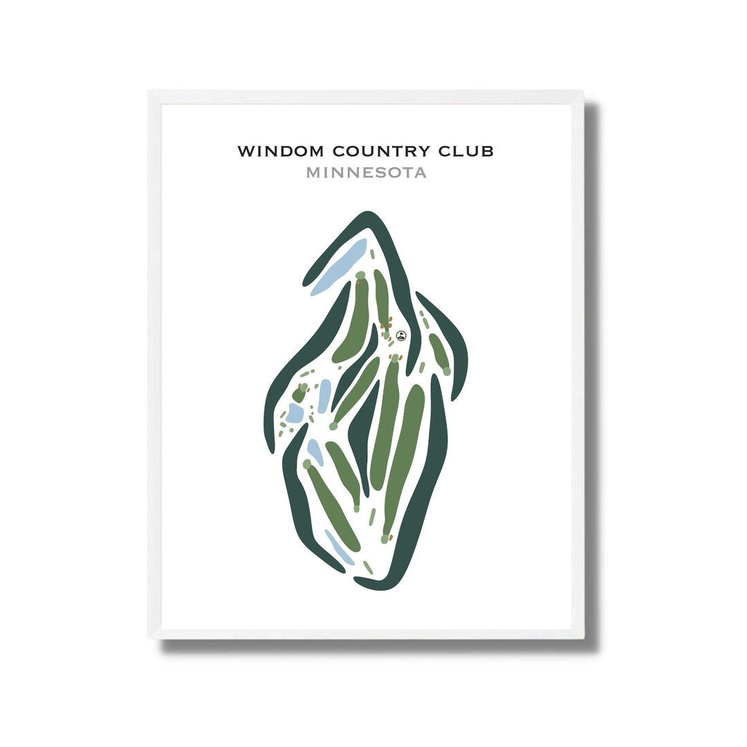 Windom Country Club, MN | Golf Course Map, Golf Map, Golfer Gift for ...