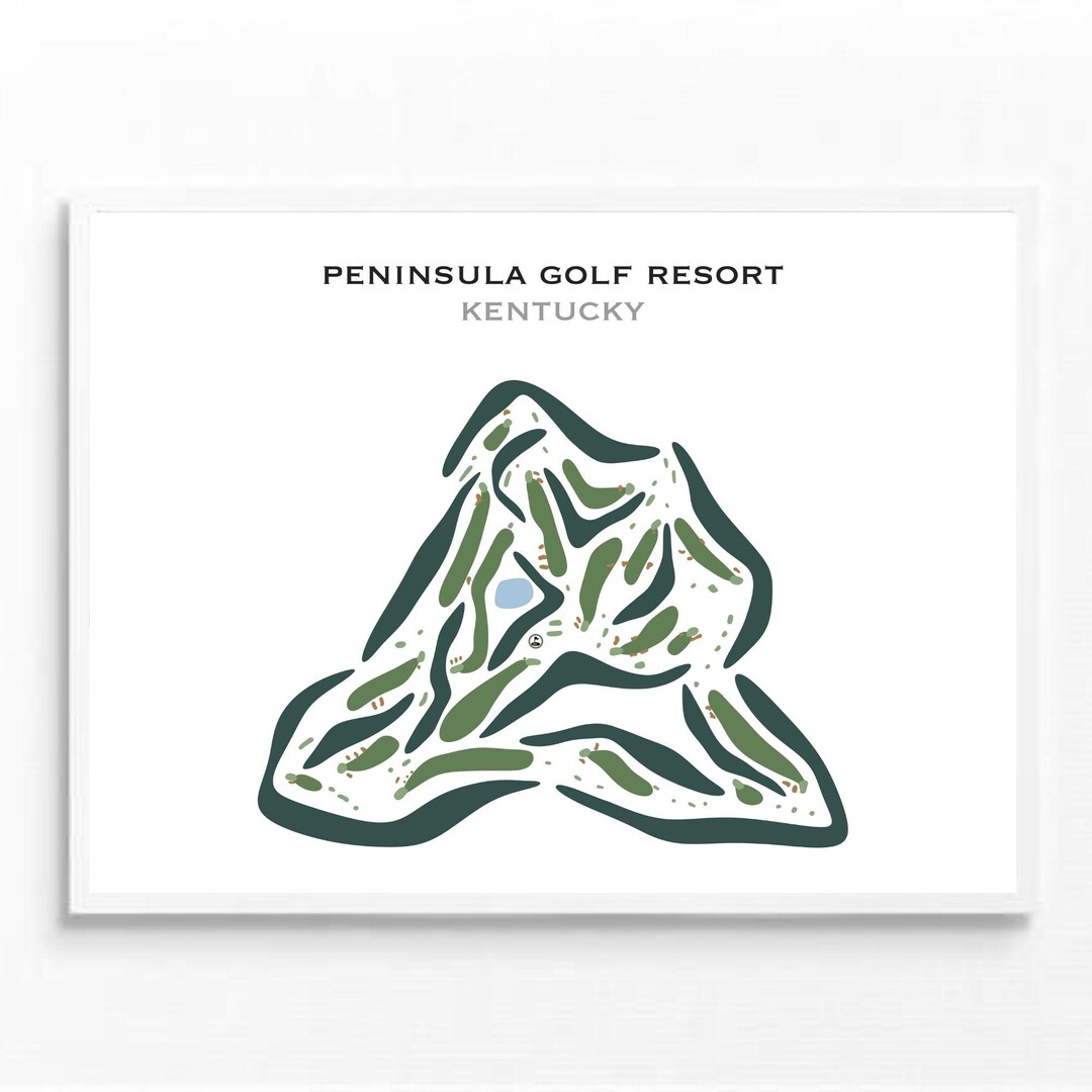 Peninsula Golf Resort, KY | Golf Course Map, Golf Map, Golfer Gift for ...
