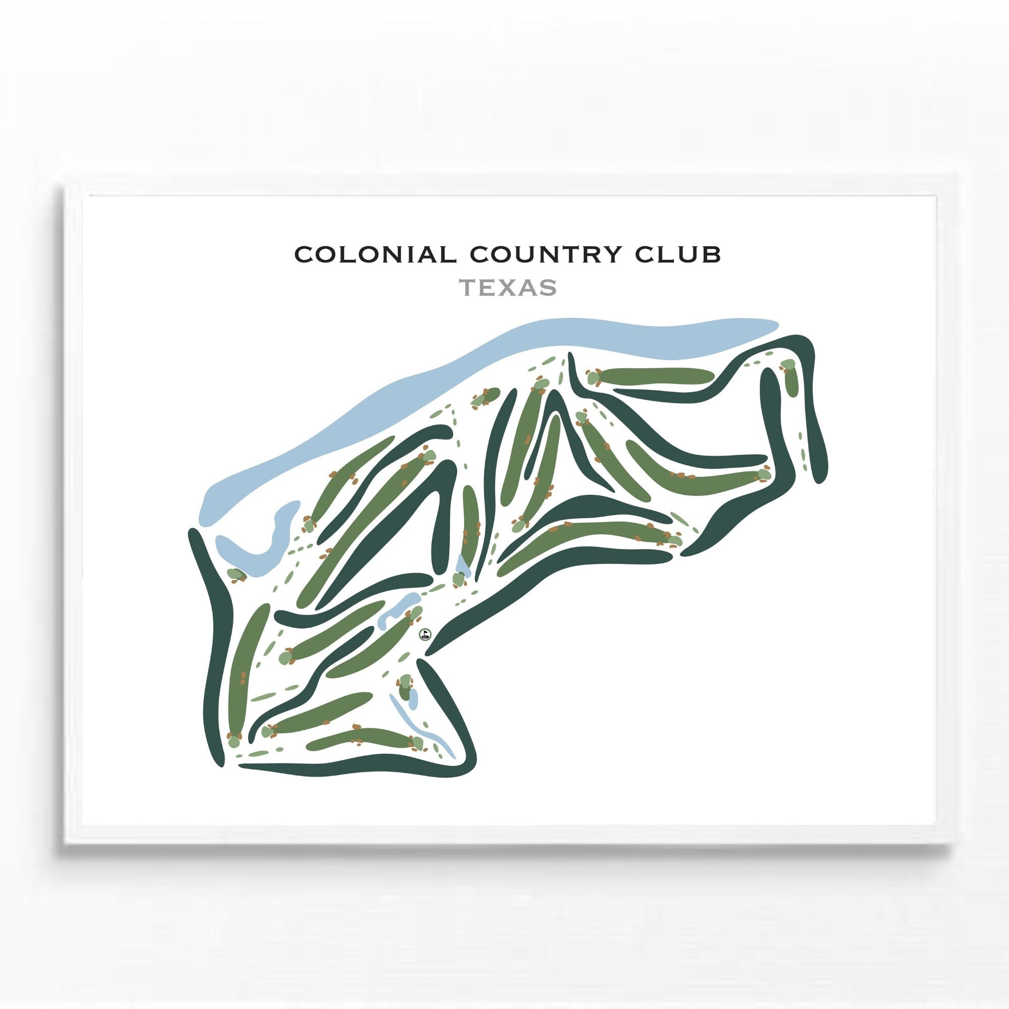 Colonial Country Club Texas Golf Course Map Gifts for Golf - Etsy
