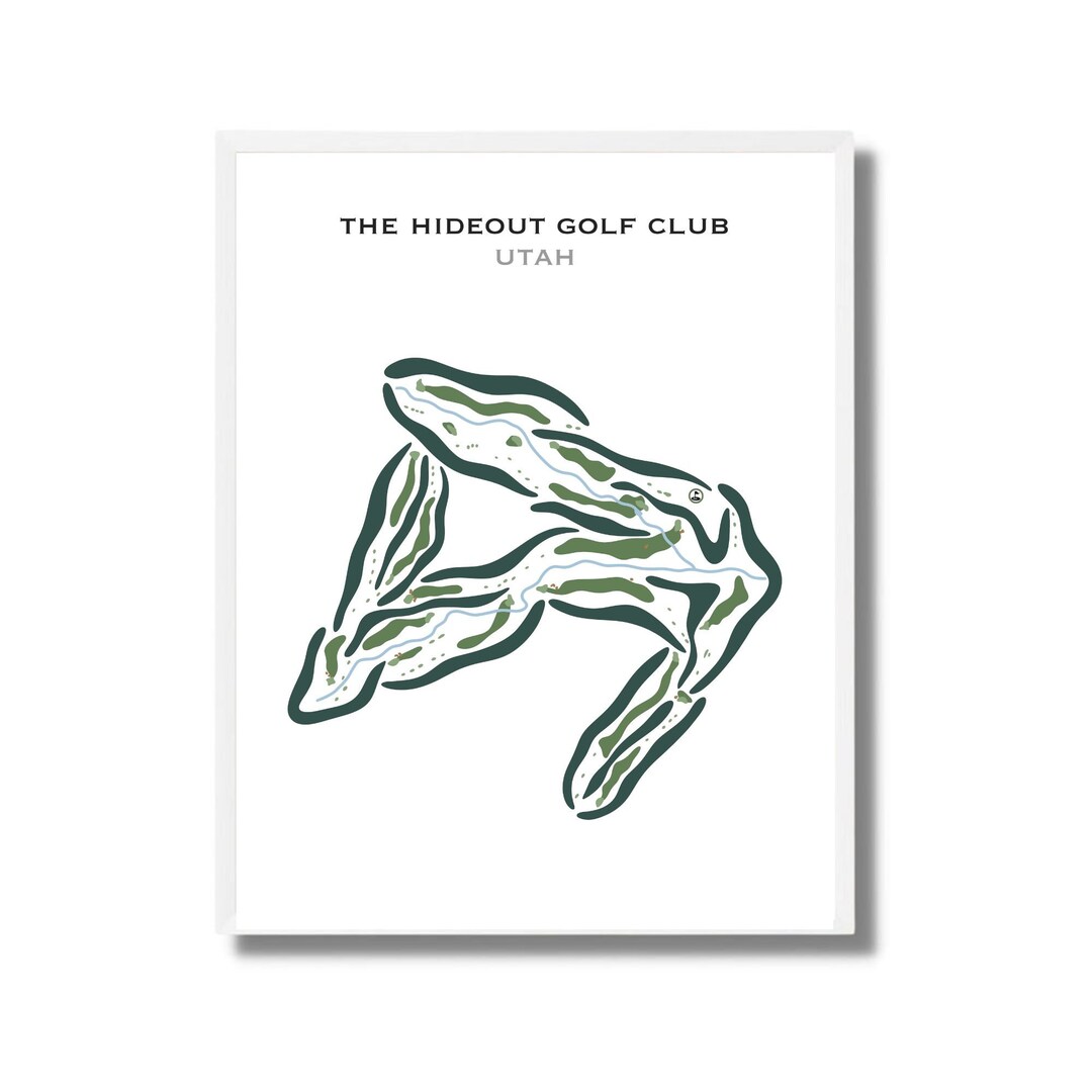 The Hideout Golf Club, UT | Golf Course Map, Golf Map, Golfer Gift for ...