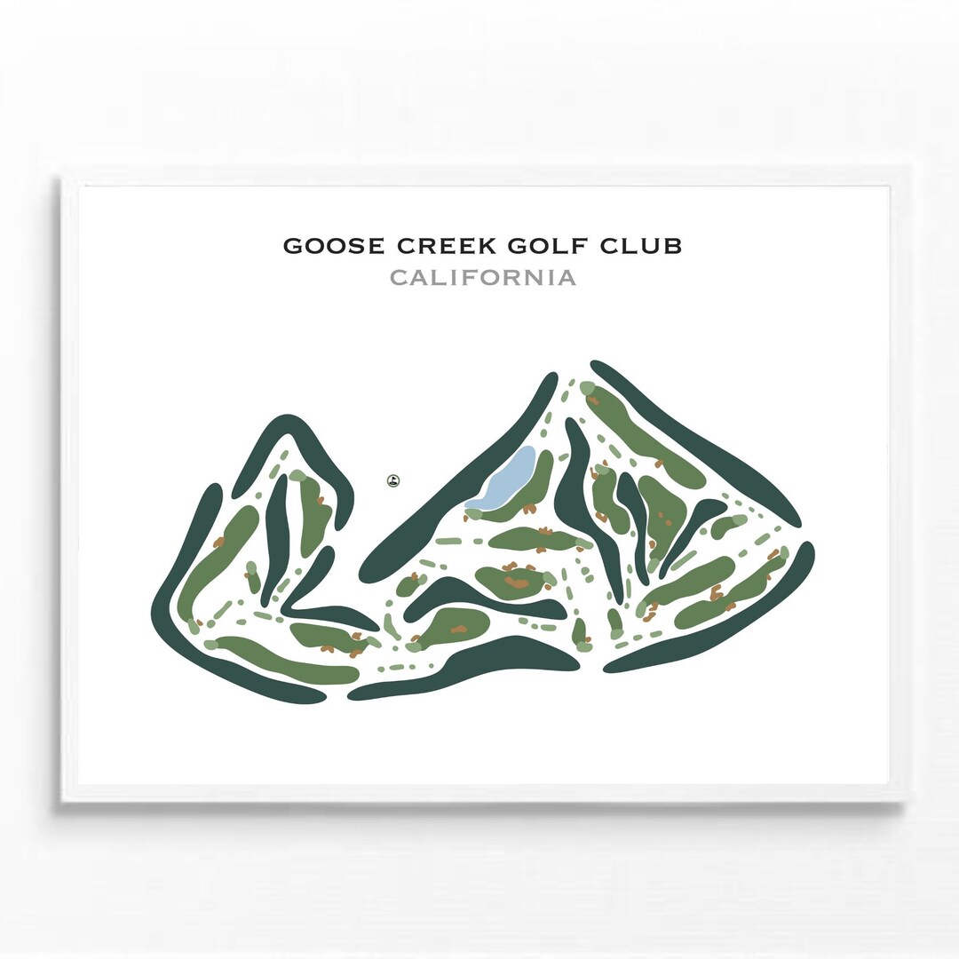 Goose Creek Golf Club, CA | Golf Course Map, Golf Map, Golfer Gift for ...