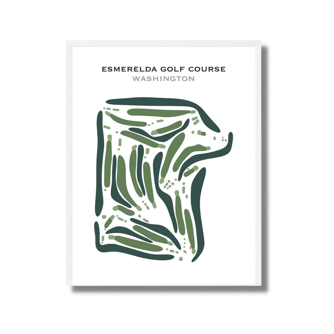 Esmeralda Golf Course, WA | Golf Course Map, Golf Map, Golfer Gift for ...