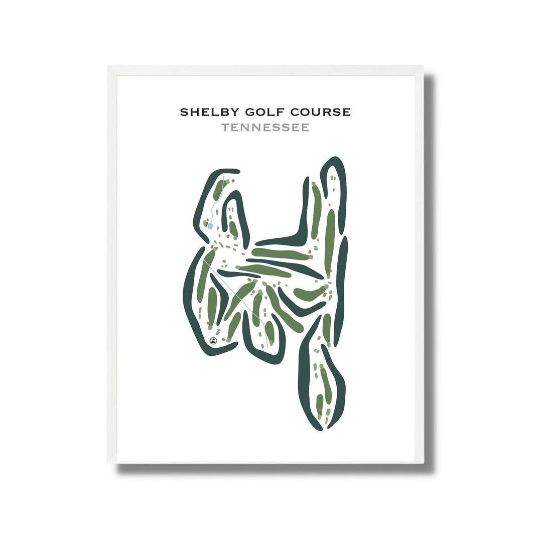 Shelby Golf Course, Tennessee | Golf Course Map, Golf Map, Golfer Gift ...