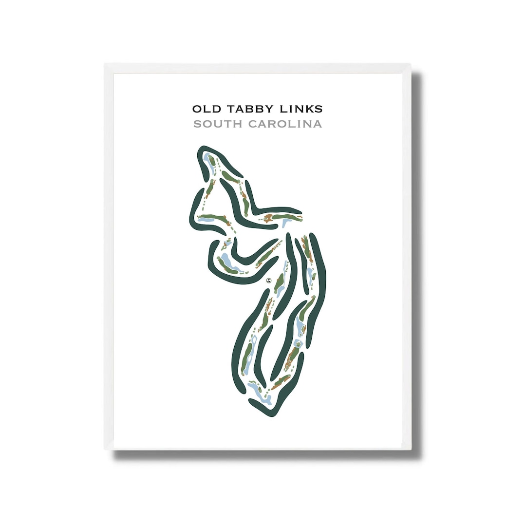 Old Tabby Golf Links, SC | Golf Course Map, Golf Map, Golfer Gift for ...