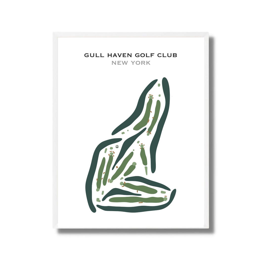 Gull Haven Golf Club, NY | Golf Course Map, Golf Map, Golfer Gift for ...