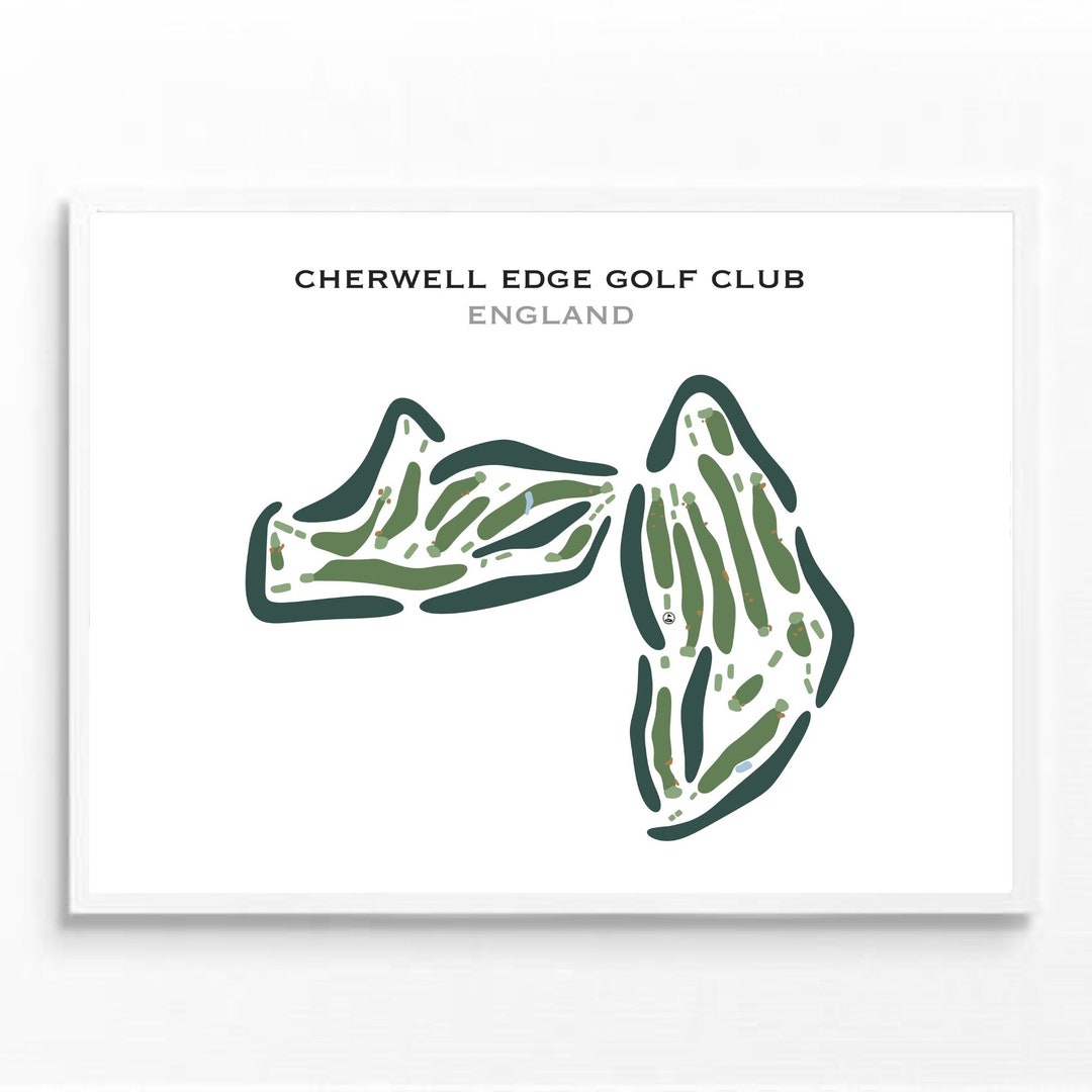 Cherwell Edge Golf Club, England | Golf Course Map, Decor, Golfer Gift ...