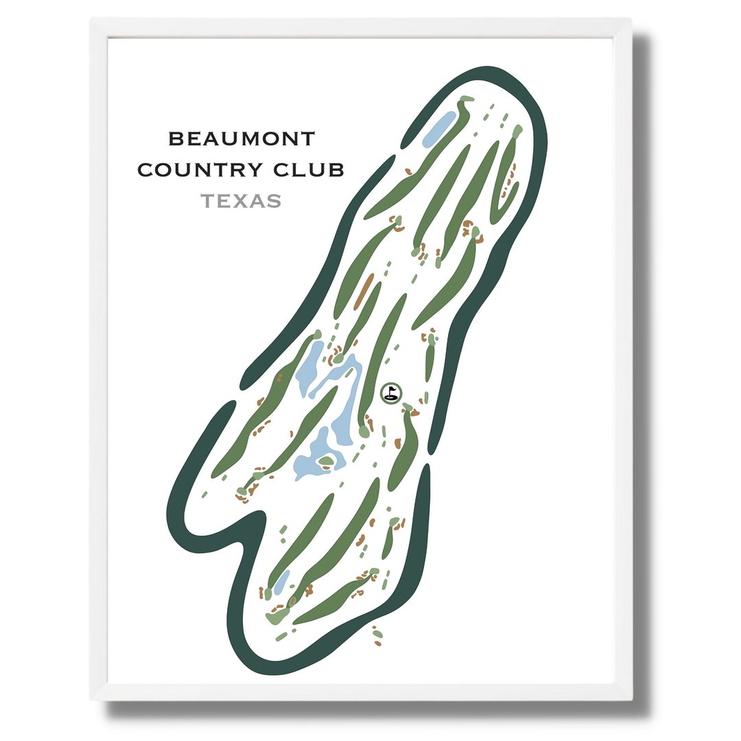 Beaumont Country Club Texas Golf Wall Décor Golf Course - Etsy