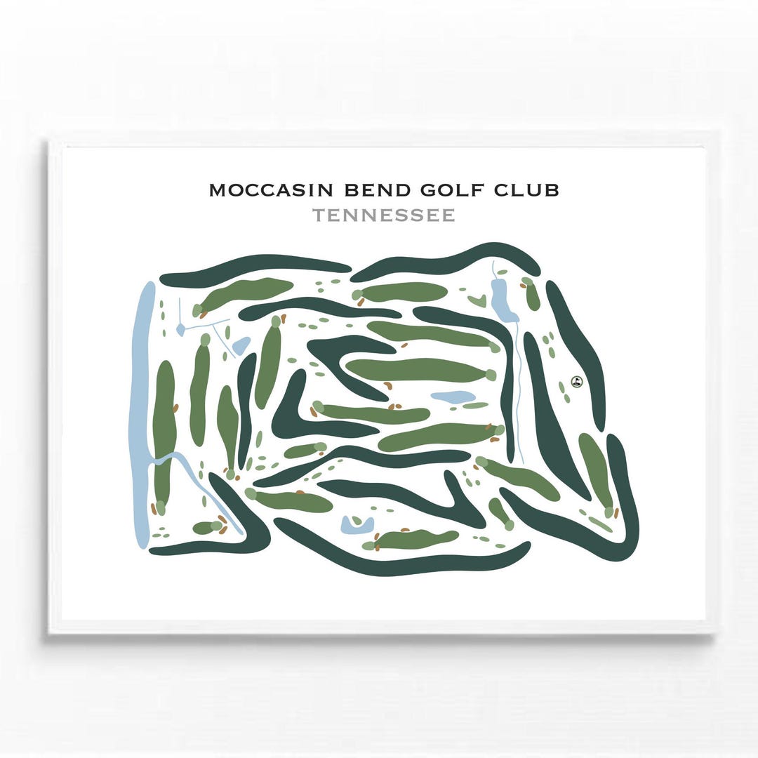 Moccasin Bend Golf Club, TN Golf Course Map, Home Decor, Golfer Gift ...