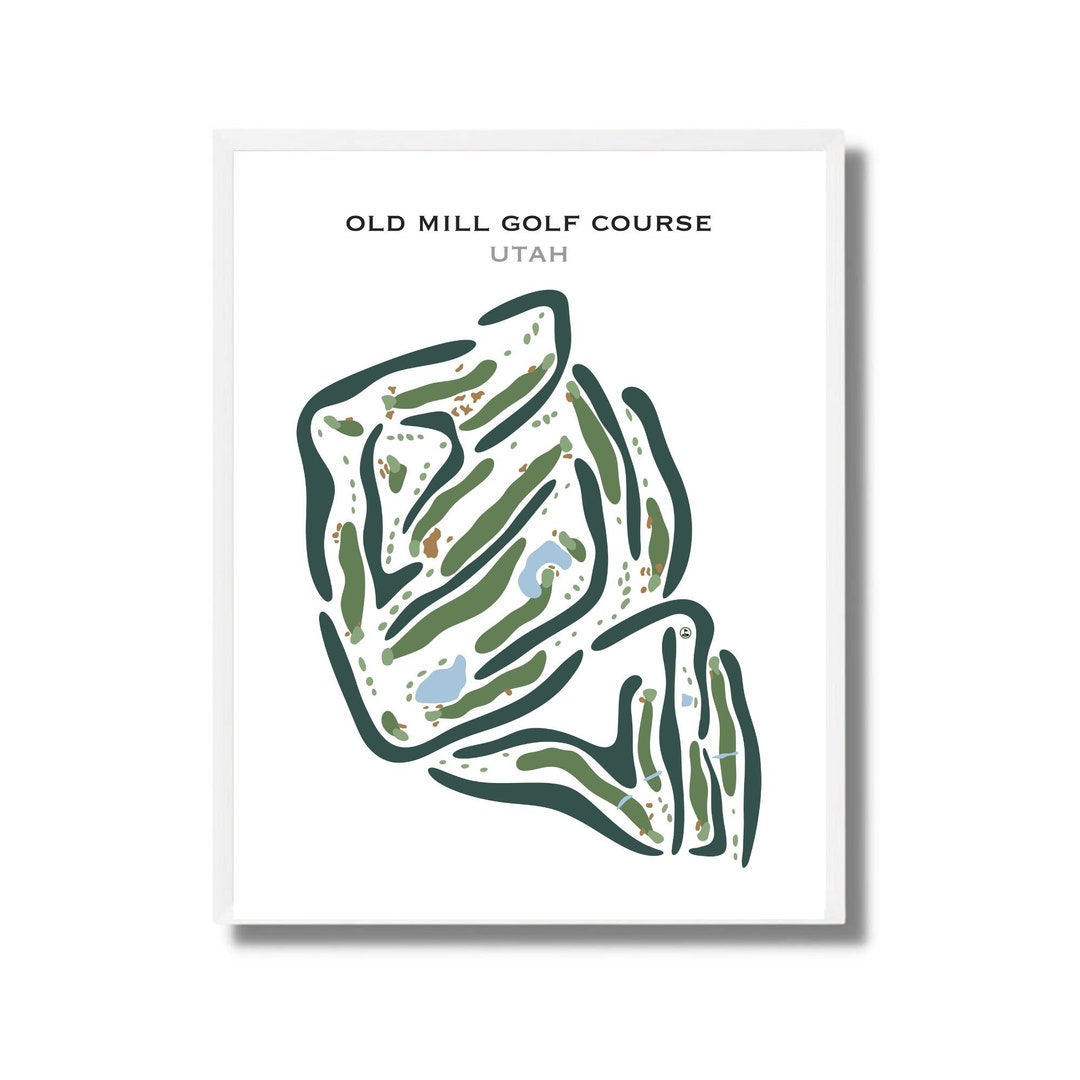 Old Mill Golf Course, Utah | Golf Course Map, Golf Map, Golfer Gift for ...