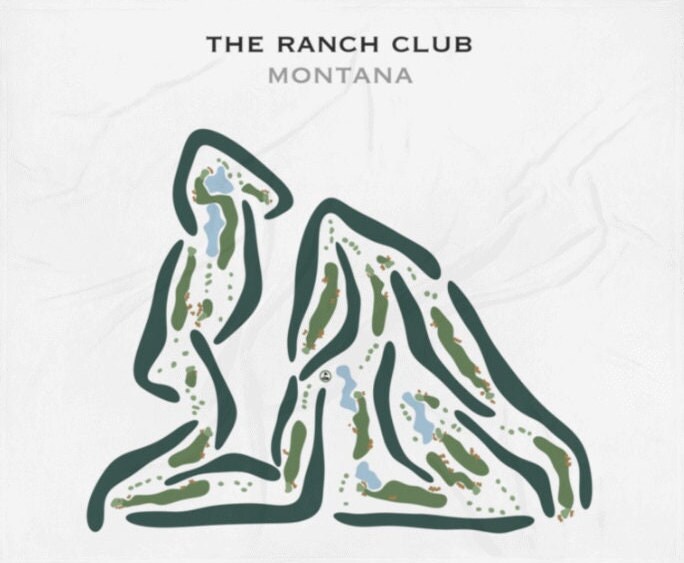 The Ranch Club, Montana | Golf Course Map, Golf Map, Golfer Gift for ...
