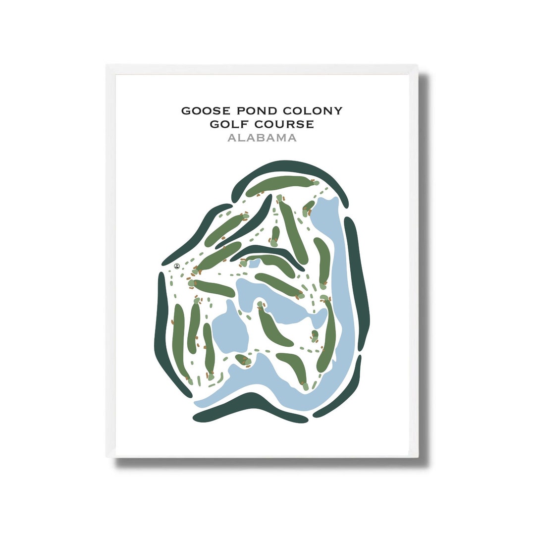 Goose Pond Colony Golf Course, AL | Golf Course Map, Decor, Golfer Gift ...