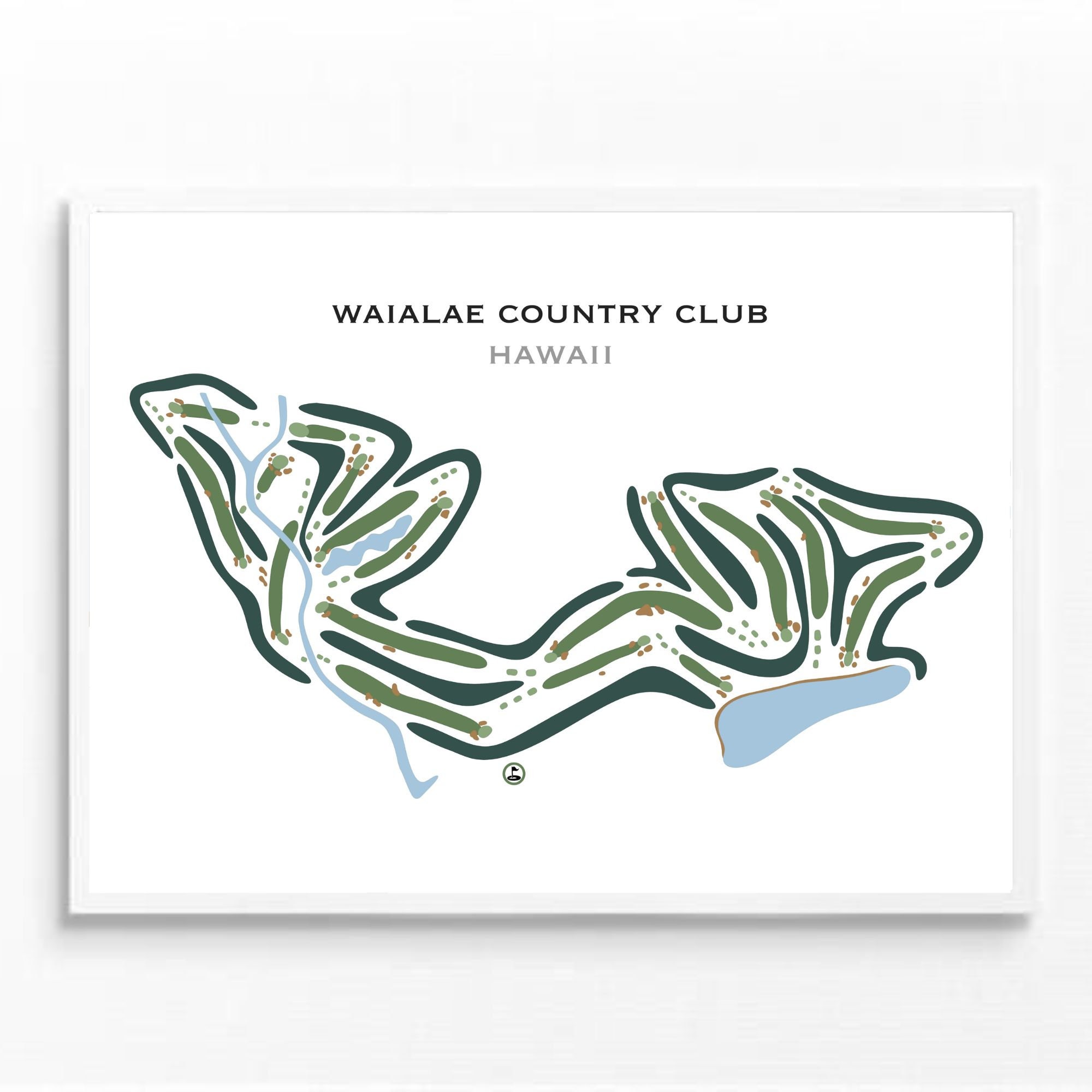 Waialae Country Club Hawaii Golf Course Map Home Decor - Etsy