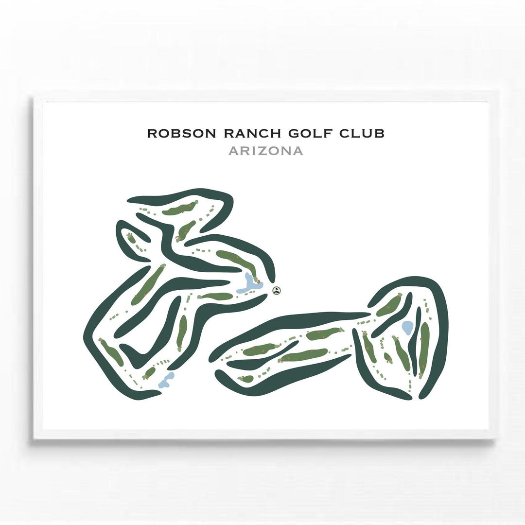 Robson Ranch Golf Club, AZ | Golf Course Map, Golf Map, Golfer Gift for ...