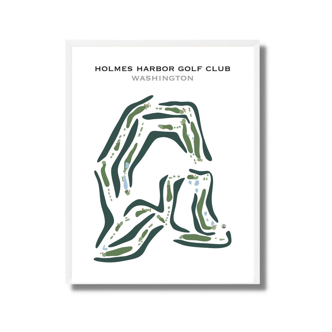 Holmes Harbor Golf Club, WA | Golf Course Map, Golf Map, Golfer Gift ...