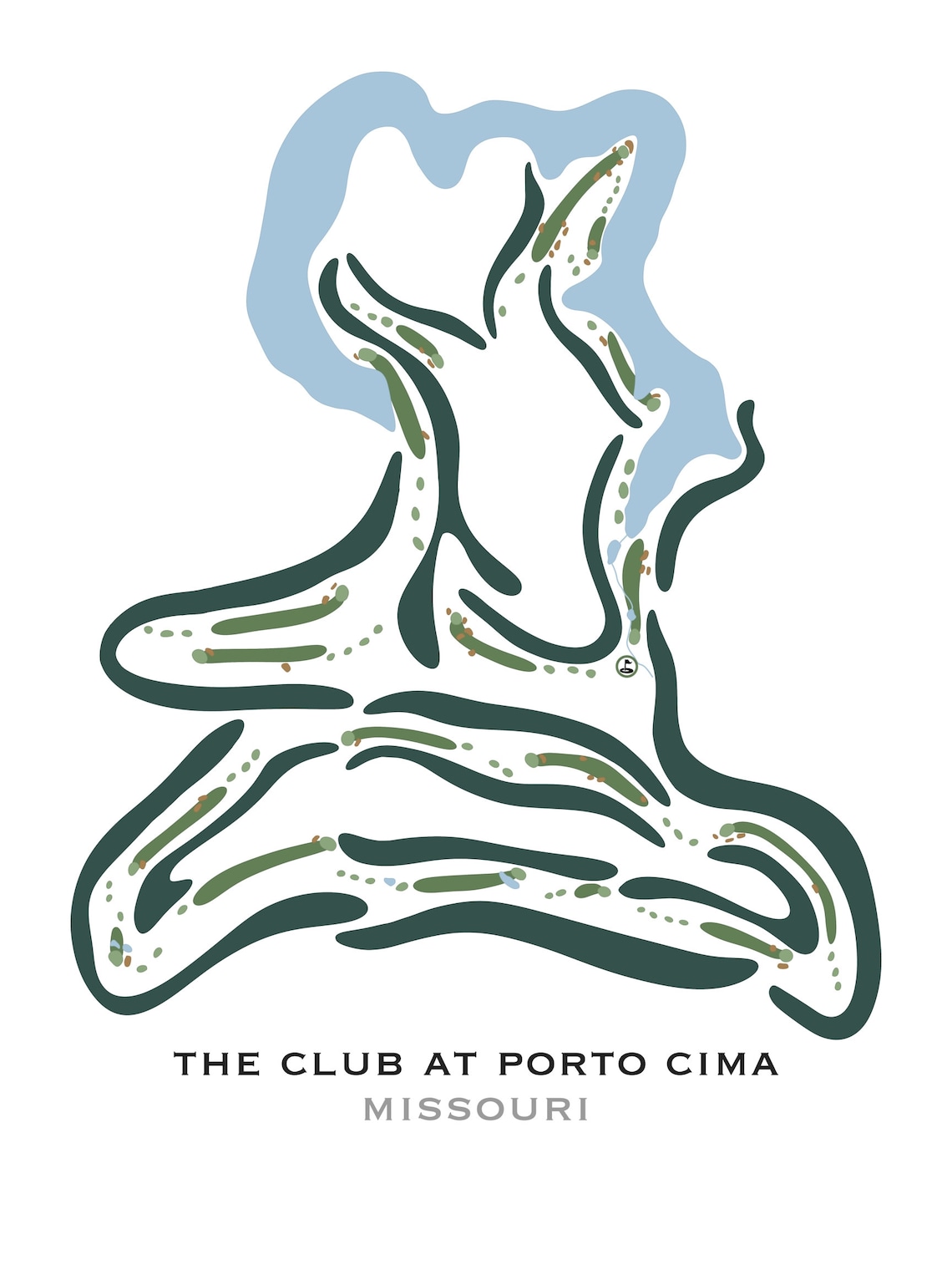The Club at Porto Cima MO Golf Course Map Home Decor - Etsy