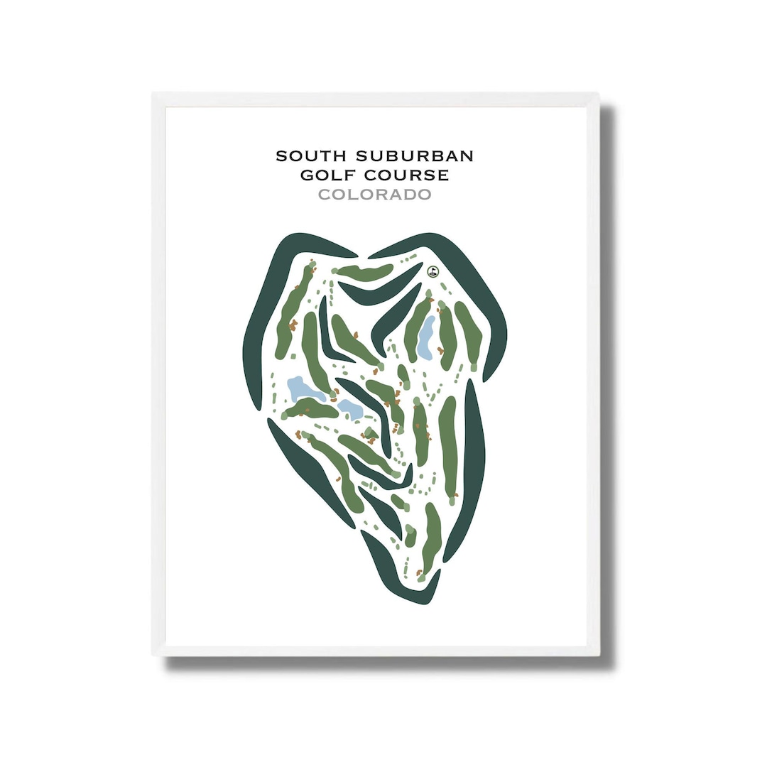 South Suburban Golf Course, CO | Golf Course Map, Decor, Golfer Gift ...