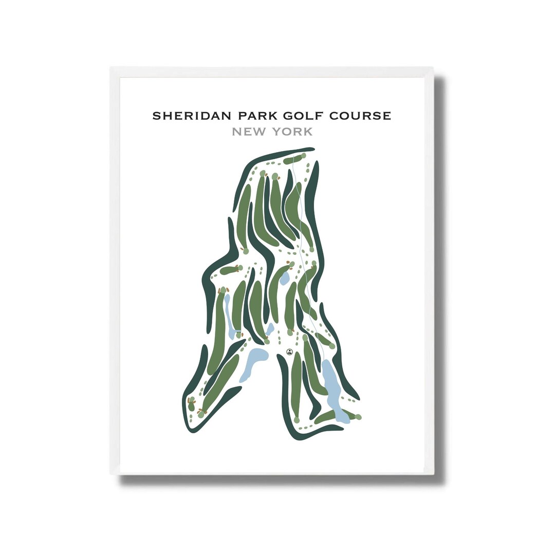 Sheridan Park Golf Course, NY | Golf Course Map, Golf Map, Golfer Gift ...