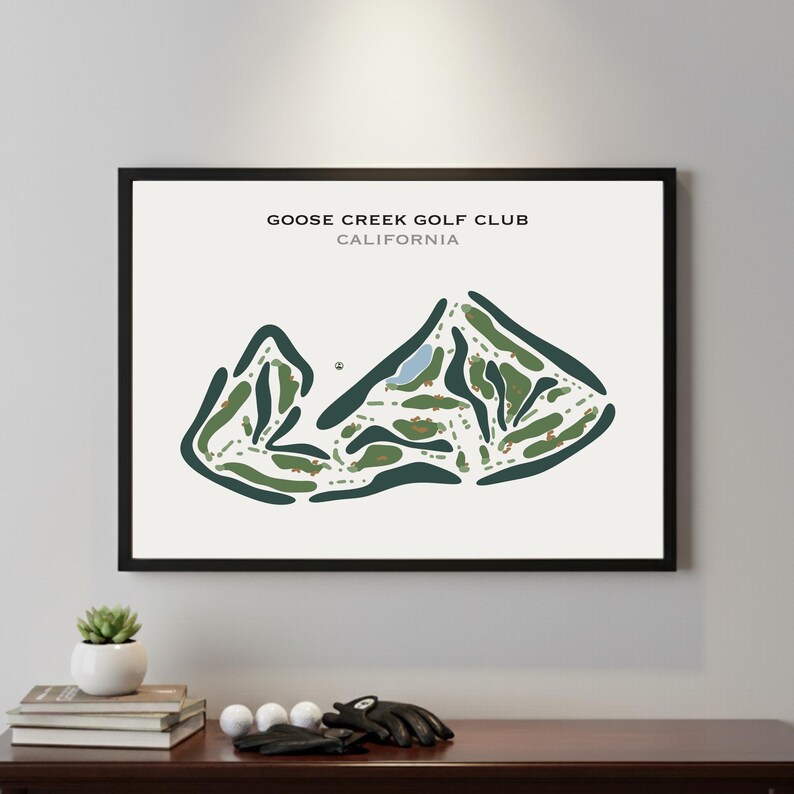 Goose Creek Golf Club, CA | Golf Course Map, Golf Map, Golfer Gift for ...