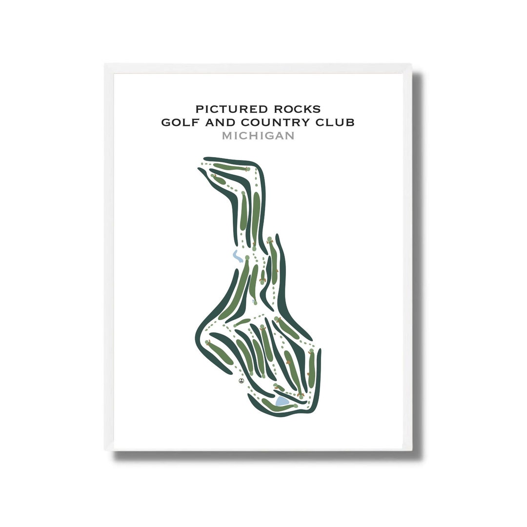 Pictured Rocks Golf & Country Club, MI | Golf Course Map, Golfer Gift ...