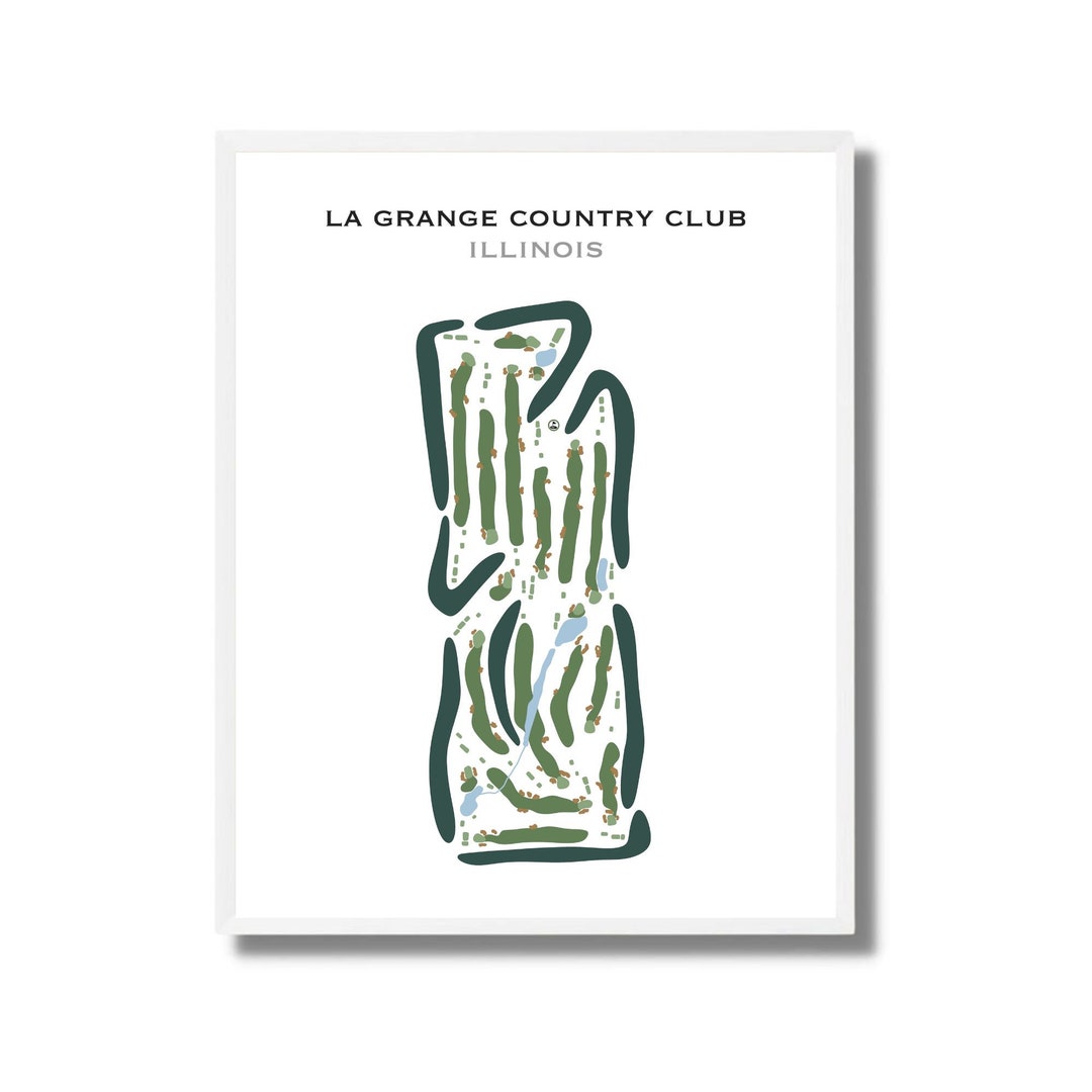 La Grange Country Club, IL | Golf Course Map, Golf Map, Golfer Gift for ...