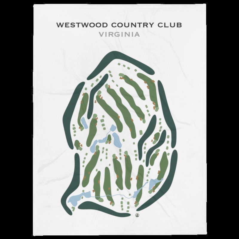 Westwood Country Club VA Golf Course Map Home Decor - Etsy