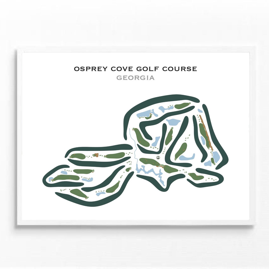 Osprey Cove Golf Course, GA | Golf Course Map, Golf Map, Golfer Gift ...