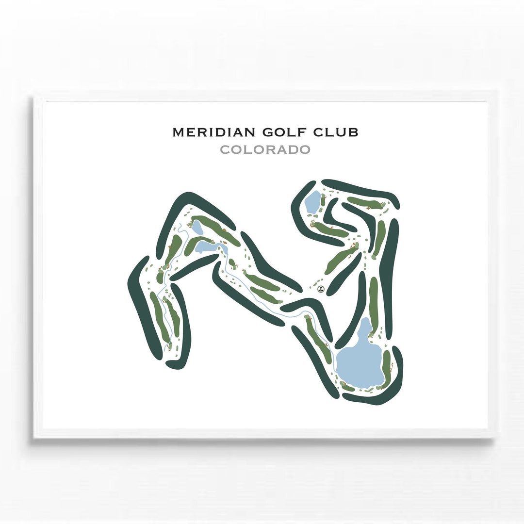 Meridian Golf Club, Colorado | Golf Course Map, Golf Map, Golfer Gift ...