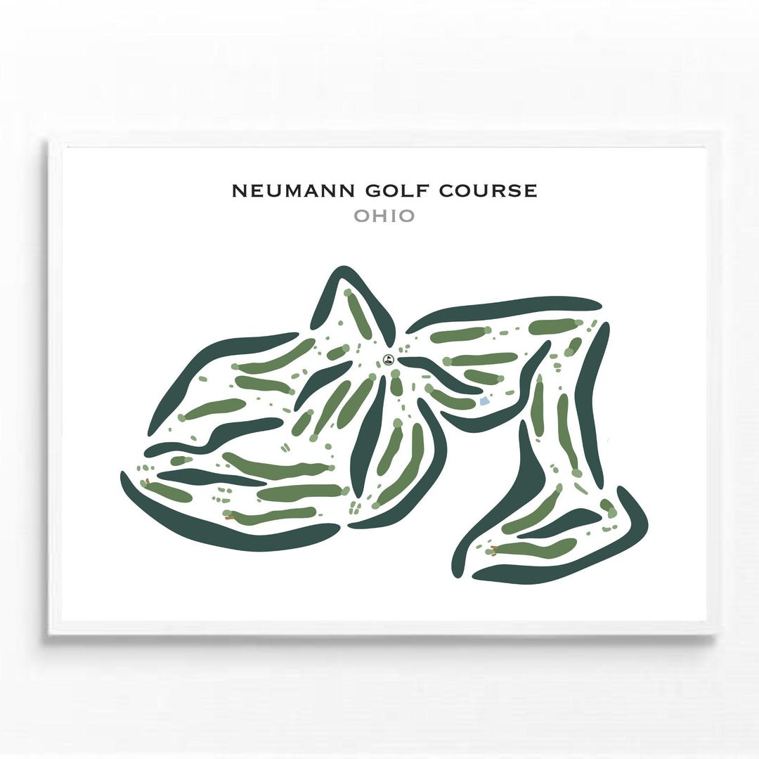 Neumann Golf Course, OH | Golf Course Map, Golf Map, Golfer Gift for ...