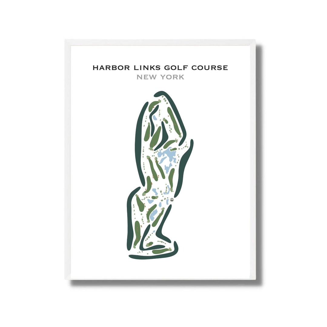 Harbor Links Golf Course, NY | Golf Course Map, Golf Map, Golfer Gift ...