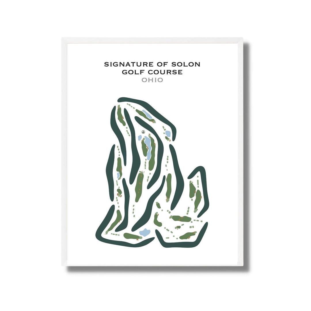 Signature of Solon Golf Course, OH | Golf Course Map, Decor, Golfer ...