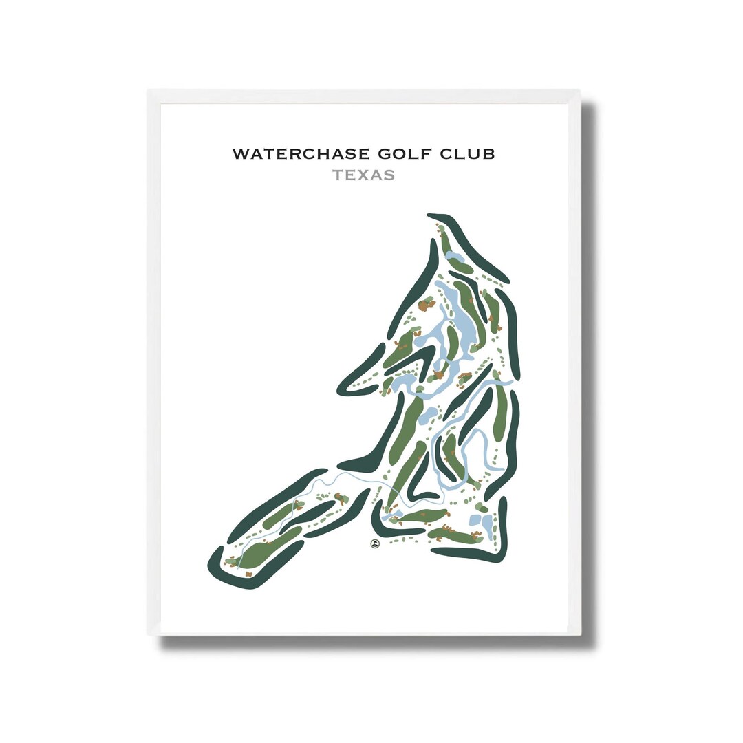 Waterchase Golf Club, Texas | Golf Course Map, Golf Map, Golfer Gift ...
