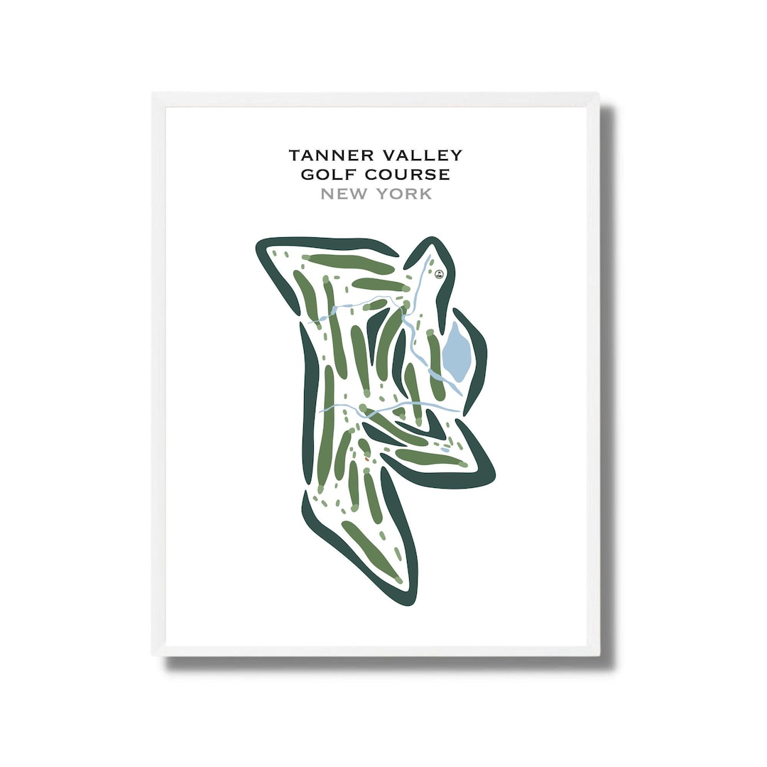 Tanner Valley Golf Course, NY | Golf Course Map, Golf Map, Golfer Gift ...