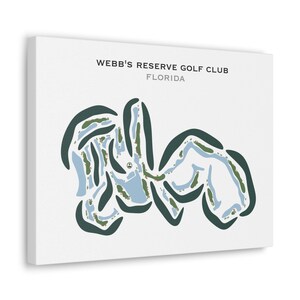 Webb's Reserve, Florida | Golf Course Map, Golf Map, Golfer Gift for ...