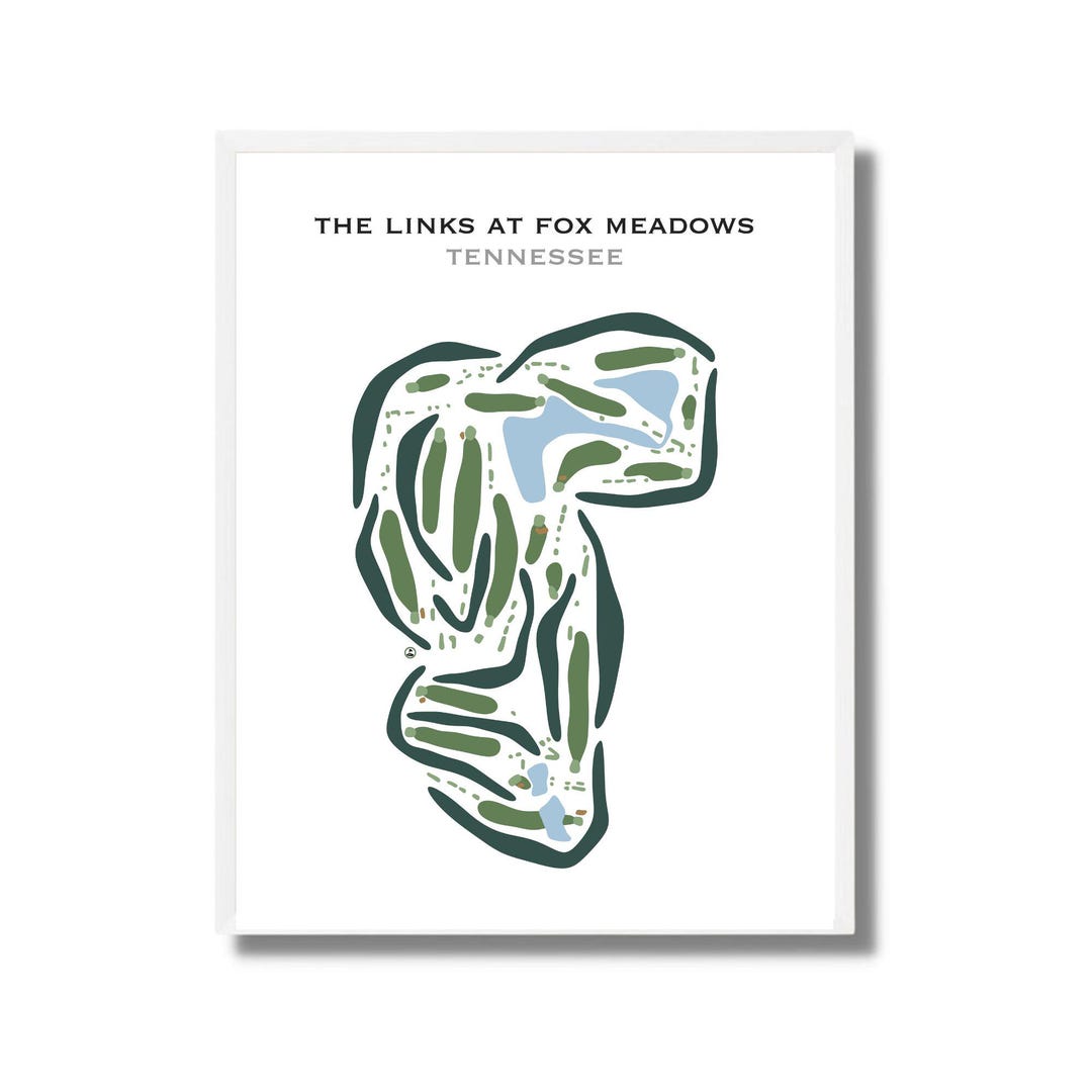 The Links at Fox Meadows, TN | Golf Course Map, Golf Map, Golfer Gift ...