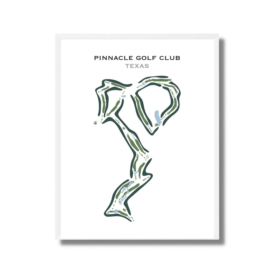 Pinnacle Golf Club, Texas | Golf Course Map, Golf Map, Golfer Gift for ...