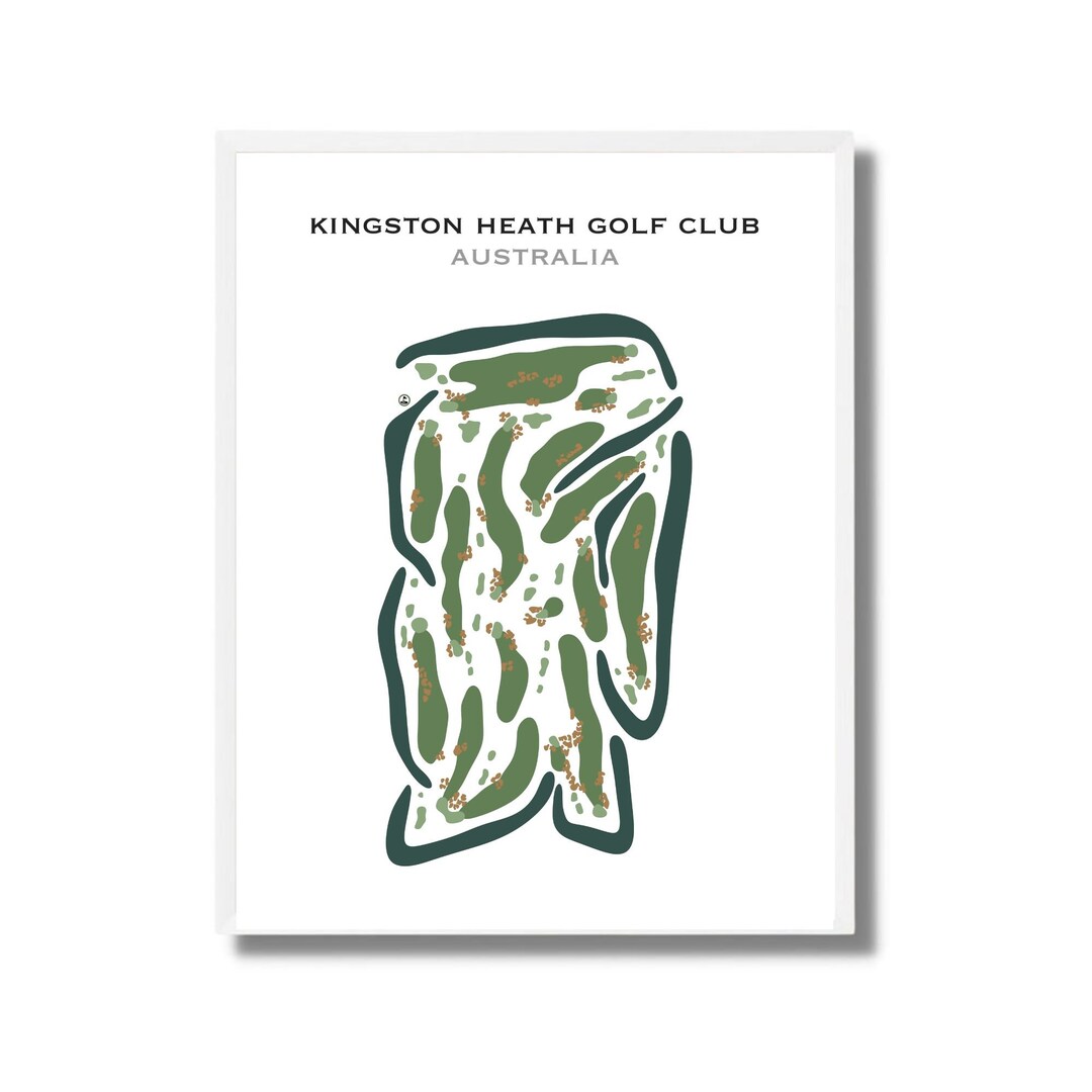 Kingston Heath Golf Club, Australia Golf Course Map Canvas, Golf Map ...